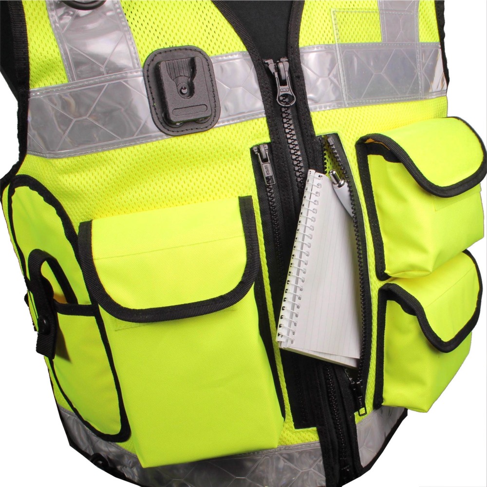 One Size Fits All Yellow Security Vest by Protec - Police Supplies