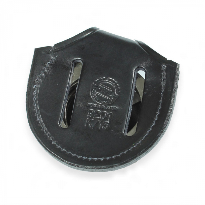 Open Top Leather Handcuff Pouch - Police Supplies