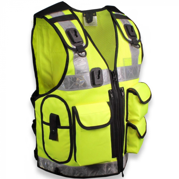 One Size Fits All Yellow Security Vest by Protec - Police Supplies