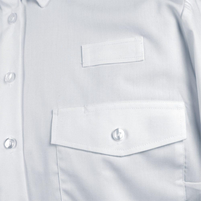 Ladies White Short Sleeve Police Uniform Shirt with Epaulettes