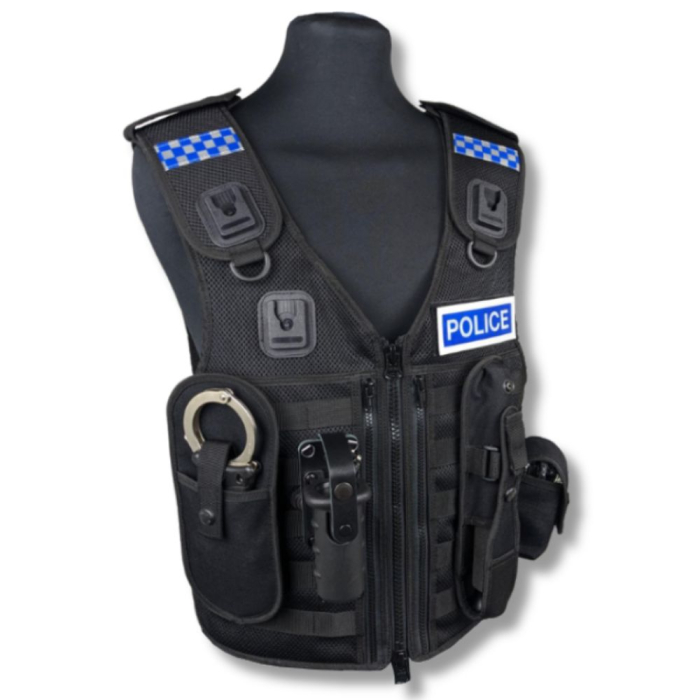 Black Police Tactical Vest