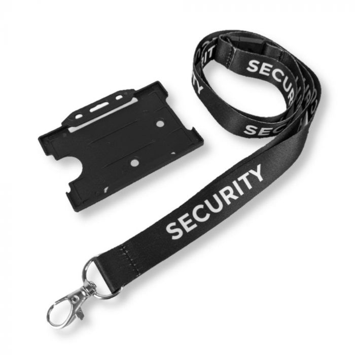 Protec Black Breakaway ID Security Lanyard with Landscape Card Holder ...