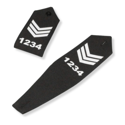 Protec black custom printed sergeant slider epaulettes - Police Supplies