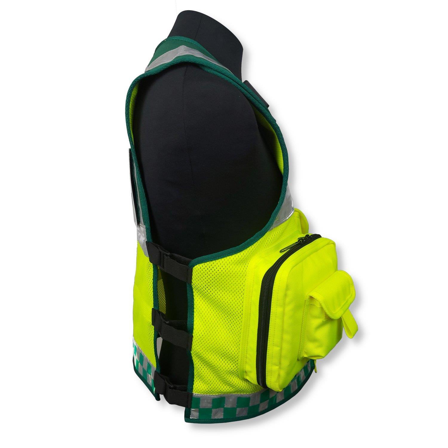 Protec High-Vis ,One Size Fits All Medic Vest In Green