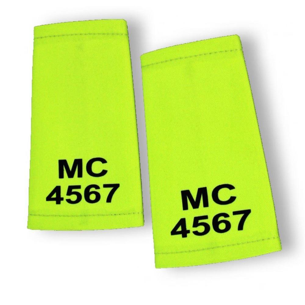 Protec Large Yellow Custom Printed Epaulette Sliders - Police Supplies