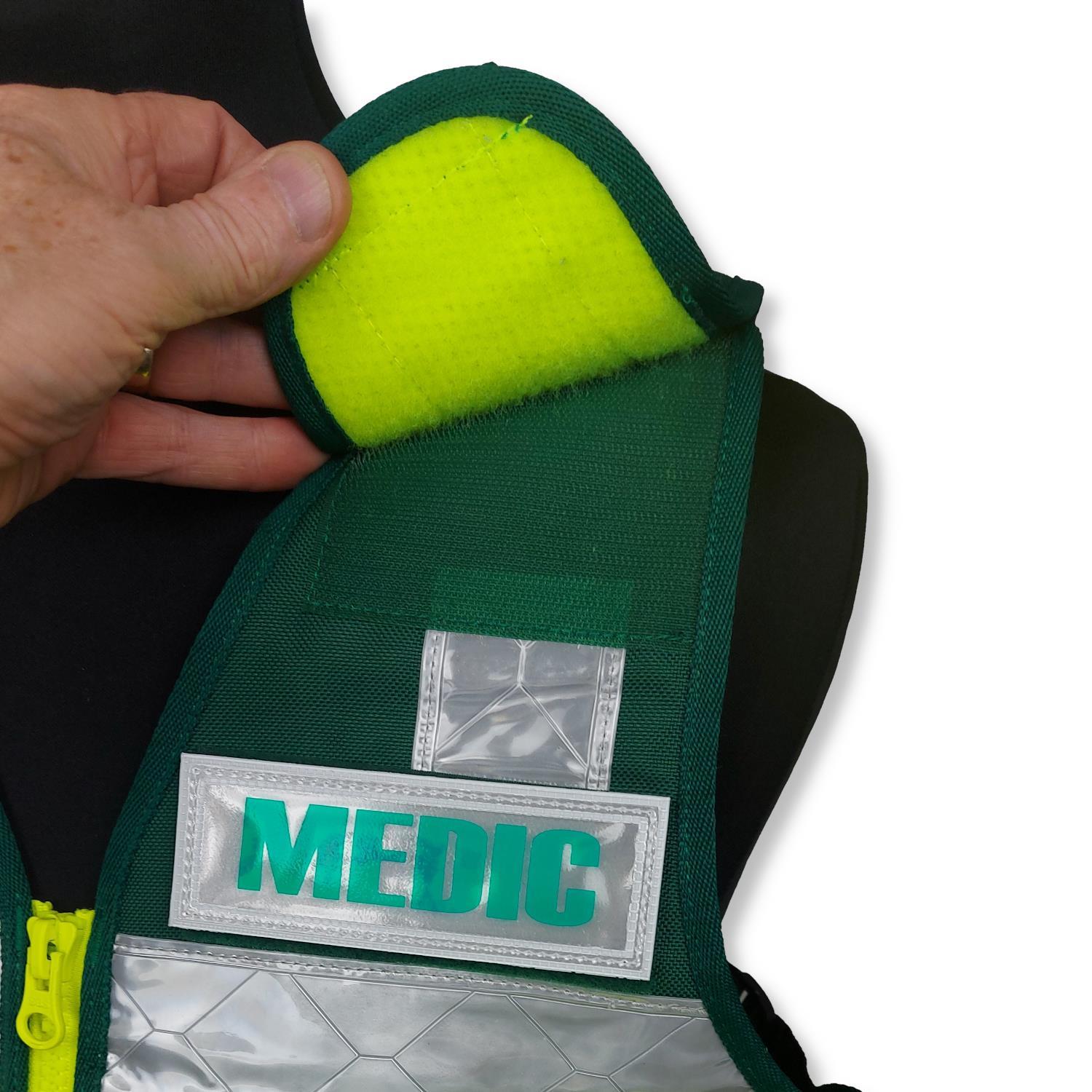 Protec High-Vis ,One Size Fits All Medic Vest In Green